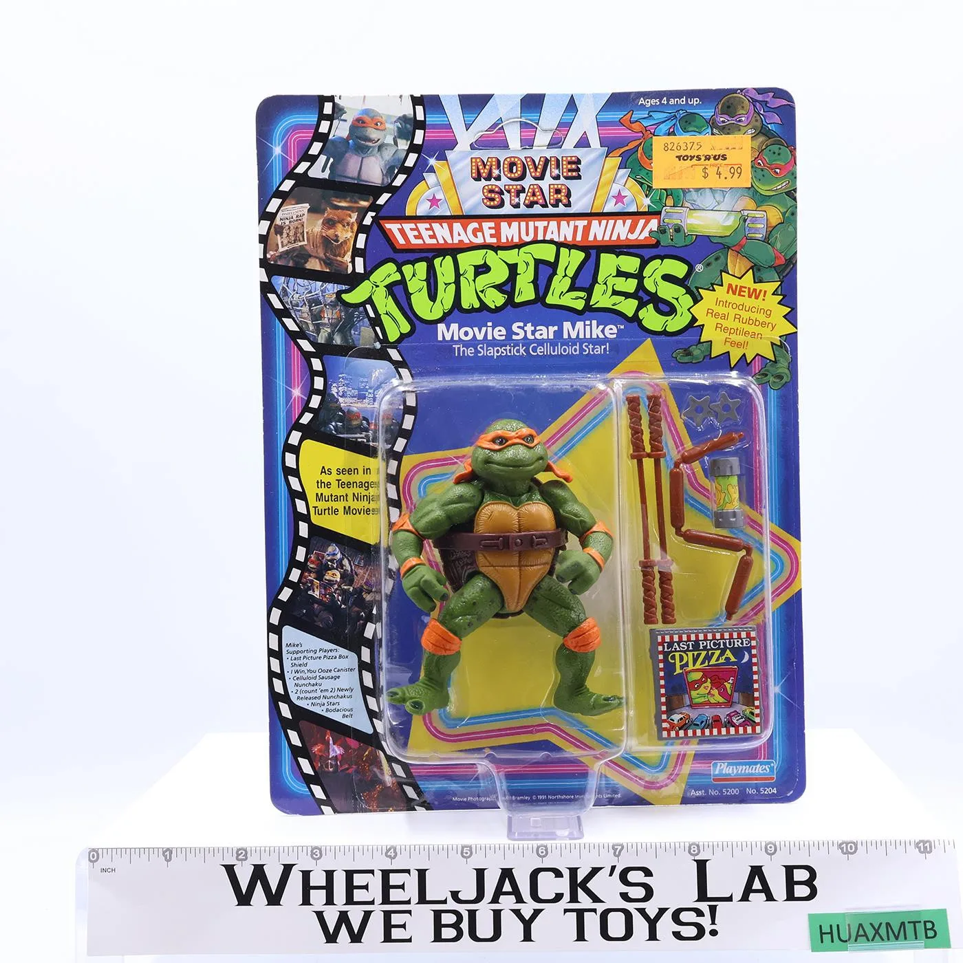 Movie Star Mike Teenage Mutant Ninja Turtles TMNT 1991 Playmates ...