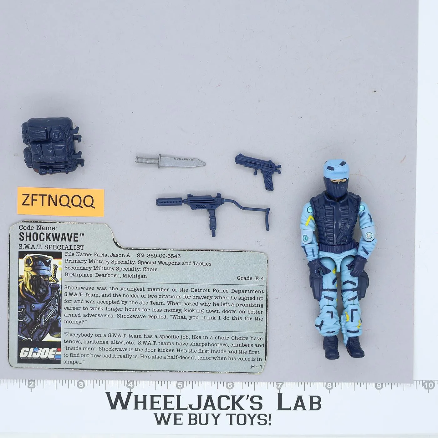 Shockwave V1 100% Complete G.I. Joe 1988 Hasbro Vintage Action Figure ...
