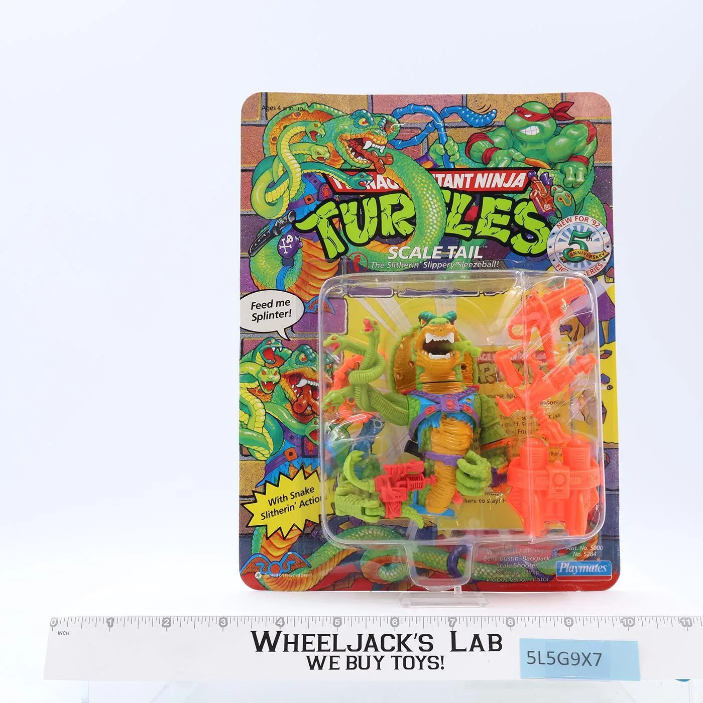 Scale Tail Teenage Mutant Ninja Turtles TMNT 1992 Playmates UNPUNCHED ...