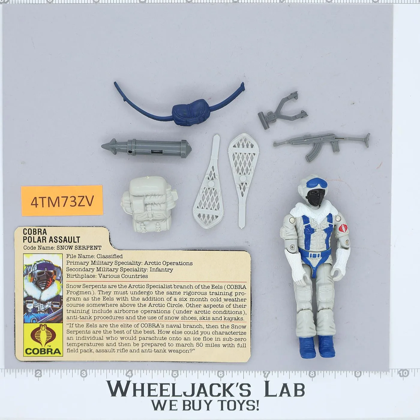 Snow Serpent V1 100% Complete G.I. Joe 1985 Hasbro Vintage Action ...