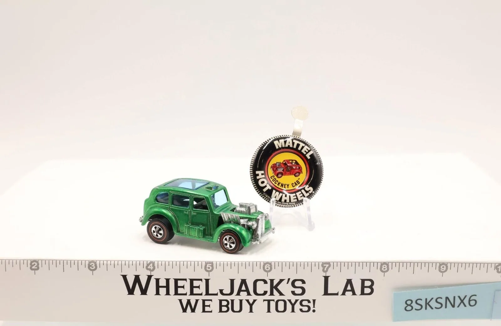 Cockney Cab Green 1970 Mattel Redline Hot Wheels Vintage RL w/ Button ...