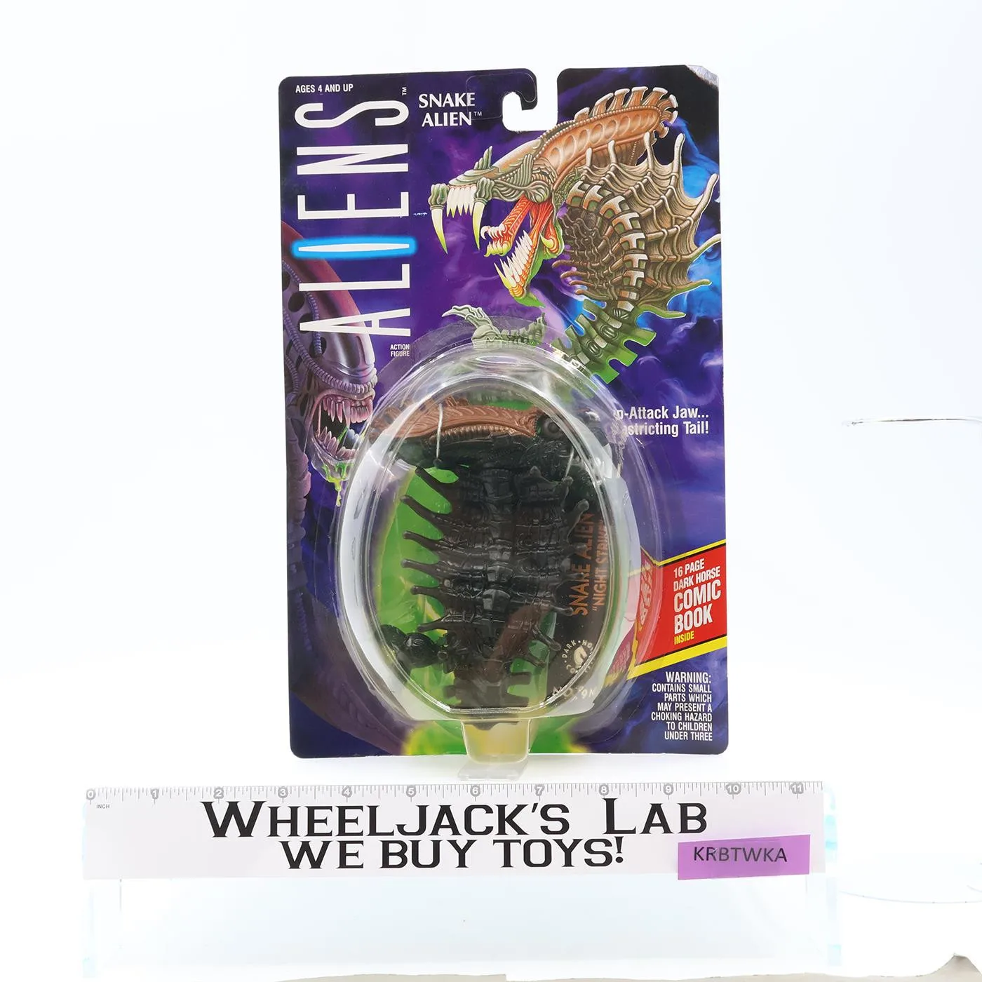 Snake Alien W/ Comic Aliens 1992 Kenner Action Figure NEW MOSC SEALED ...