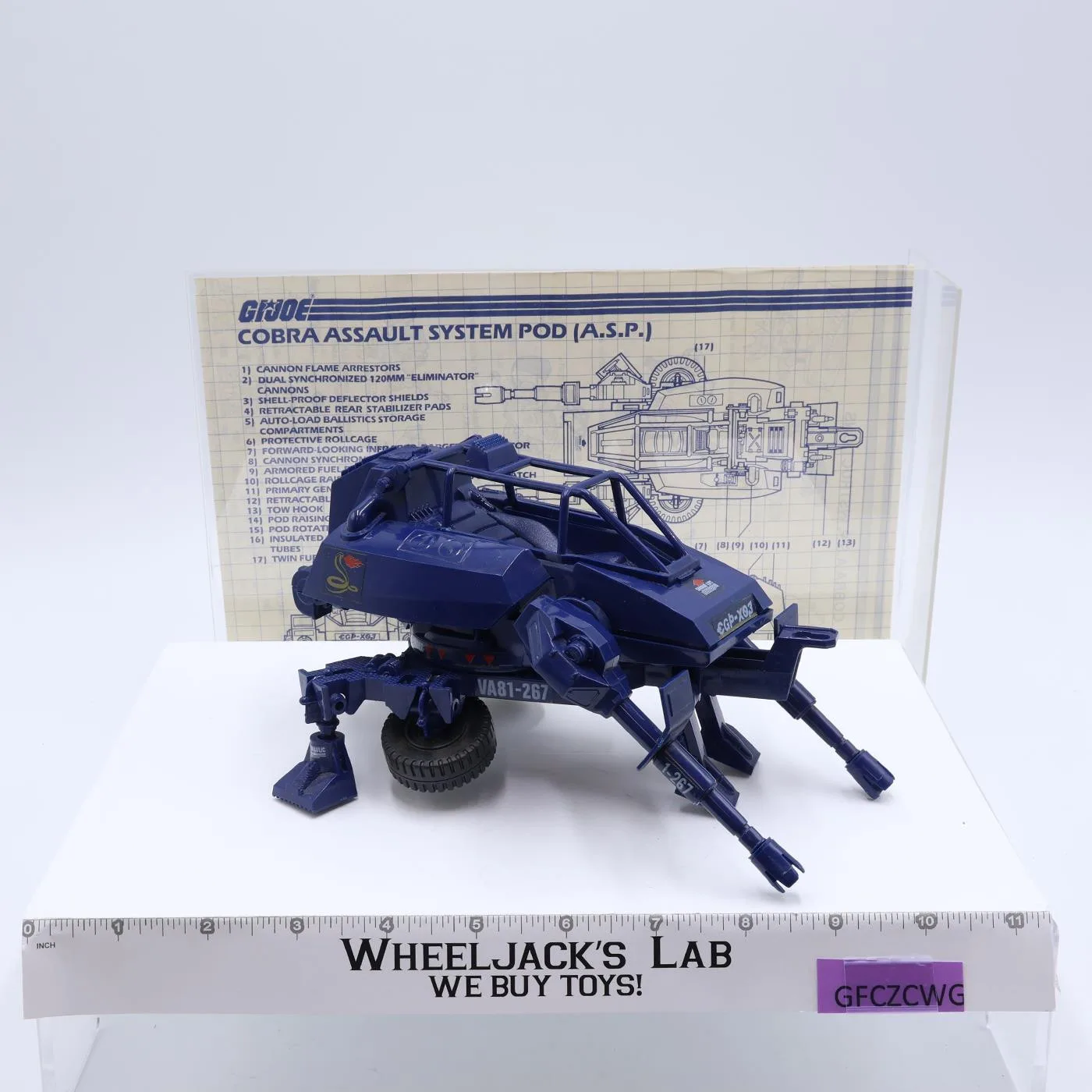 ASP 100% Complete 1984 G.I. Joe Hasbro Vintage Action Figure Vehicle ...