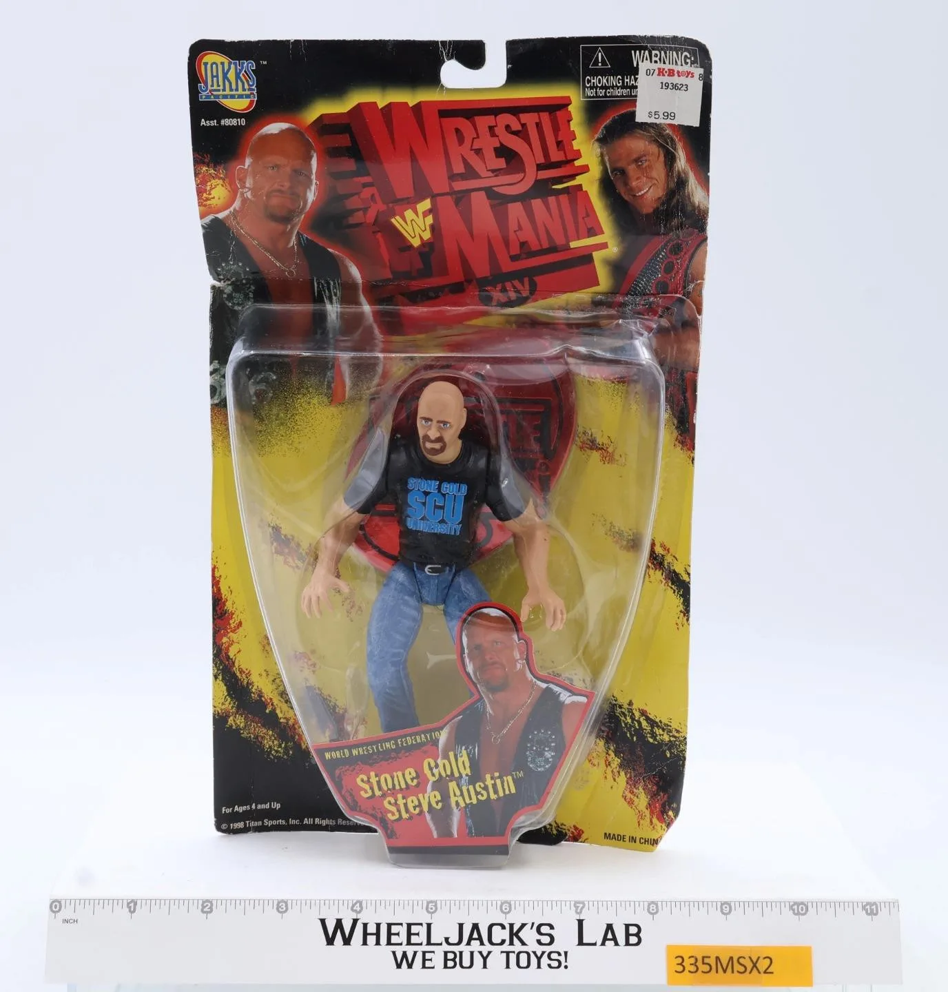 Stone Cold Steve Austin WWF Wrestle Mania XIV 1998 Jakks Pacific NEW ...