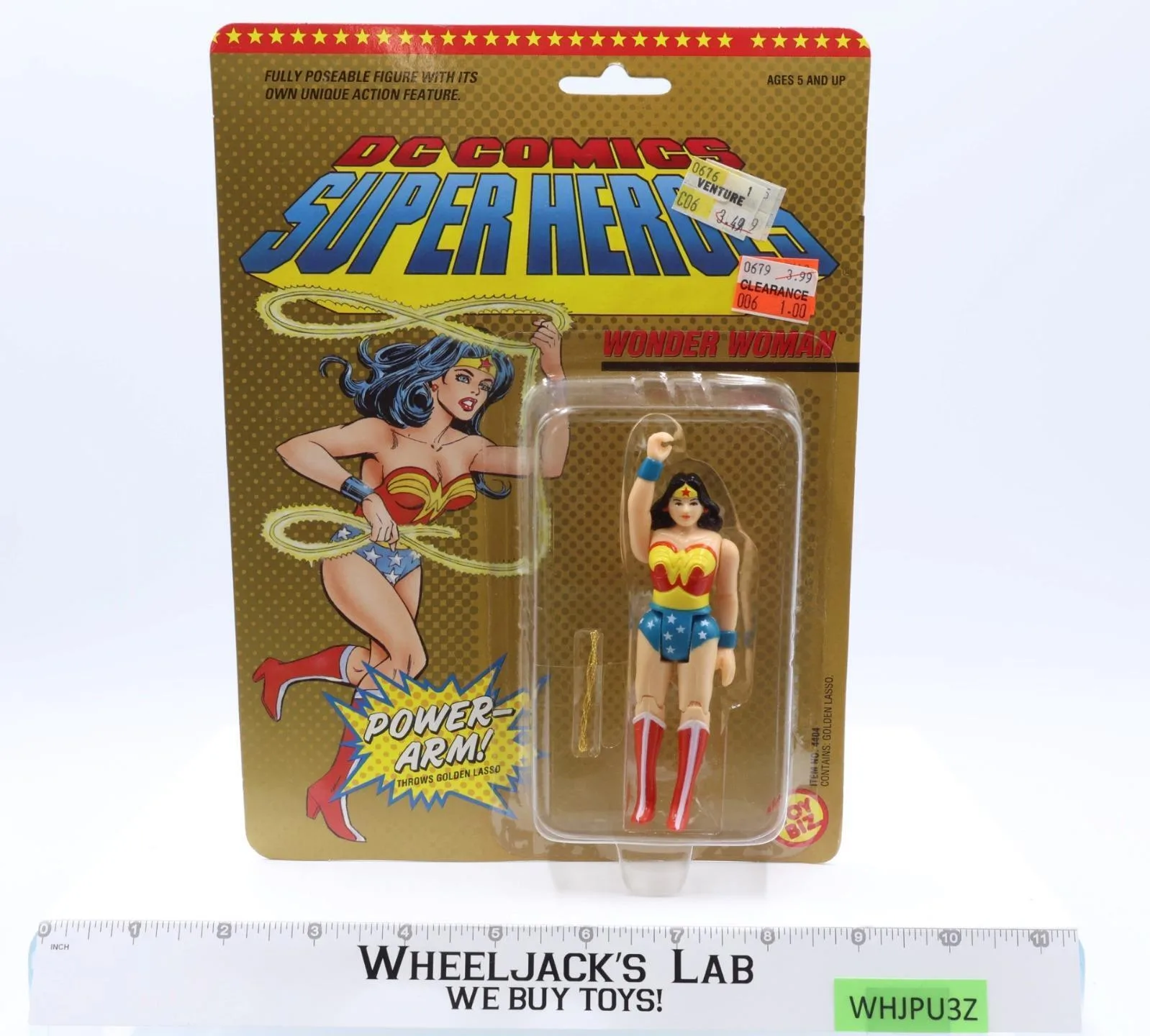 Wonder Woman W/Power Arm Super Heroes DC Comics 1989 NEW MOSC Vintage ...