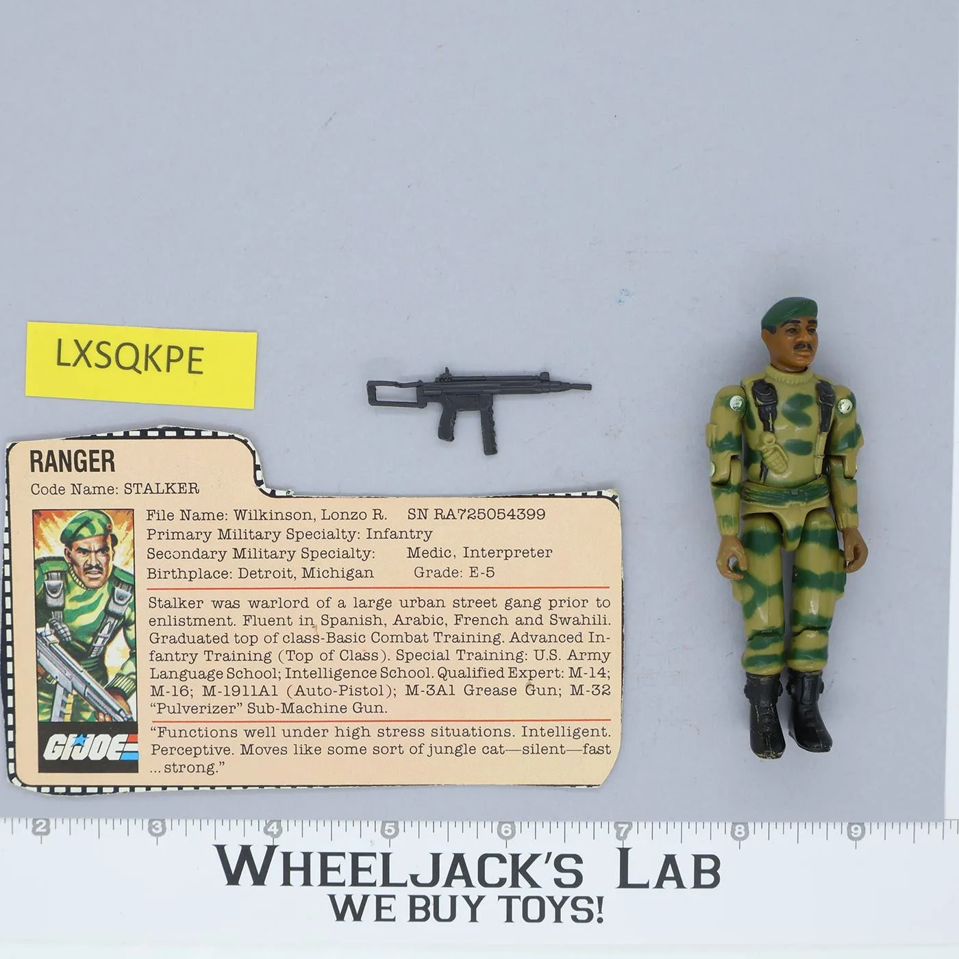 Stalker V1 Straight Arm 100% Complete G.I. Joe 1983 Hasbro Vintage ...