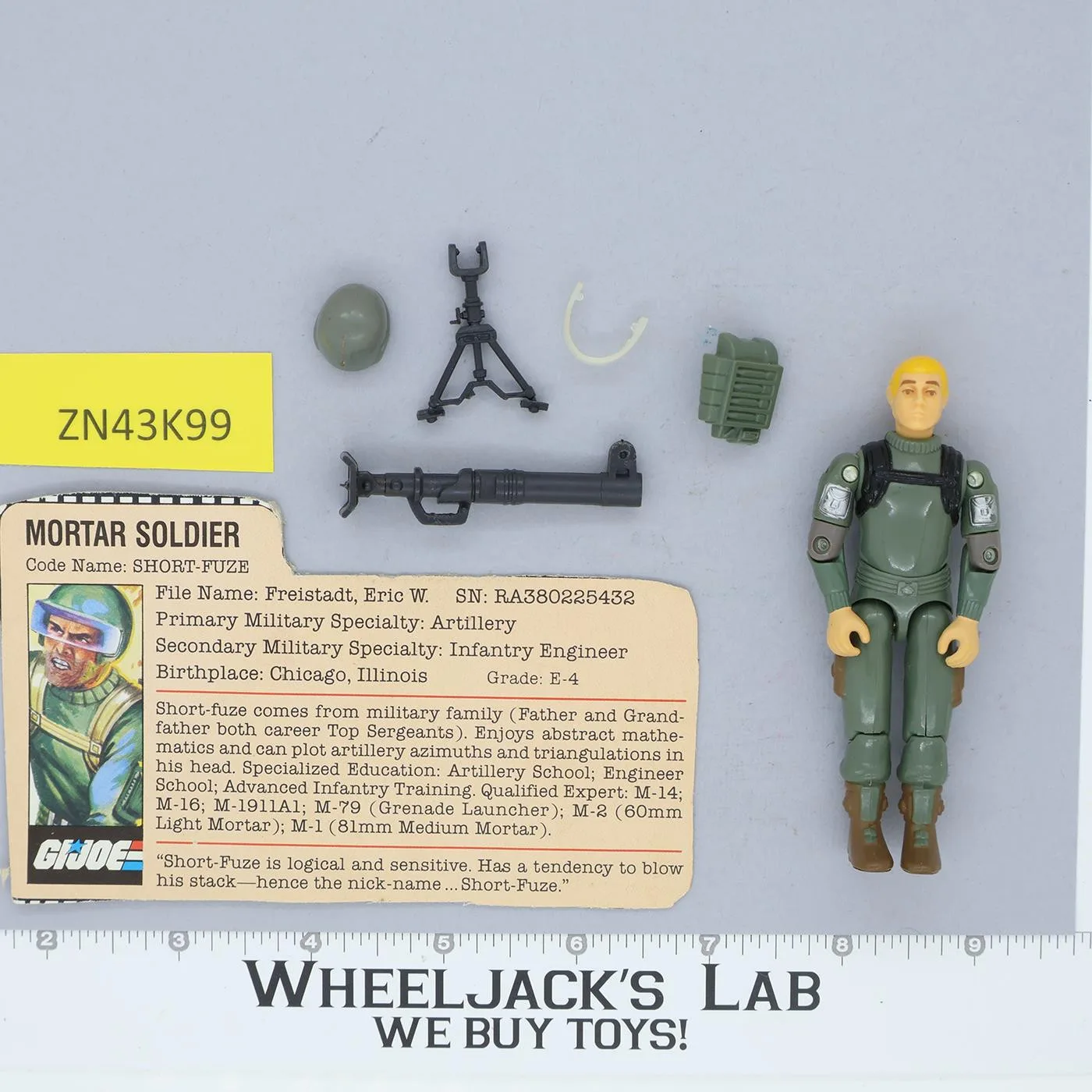 Short-Fuze V1.5 Swivel Arms 100% Complete G.I. Joe 1983 Hasbro Vintage ...