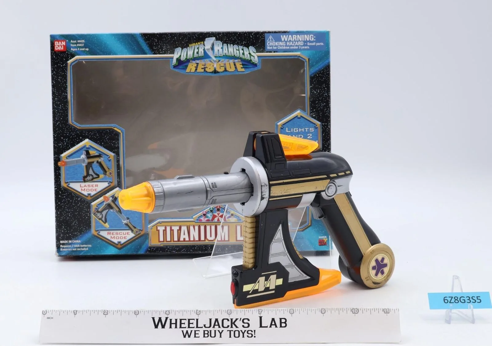 Titanium Laser Power Rangers Lightspeed Rescue 1999 Bandai Saban #4437 ...