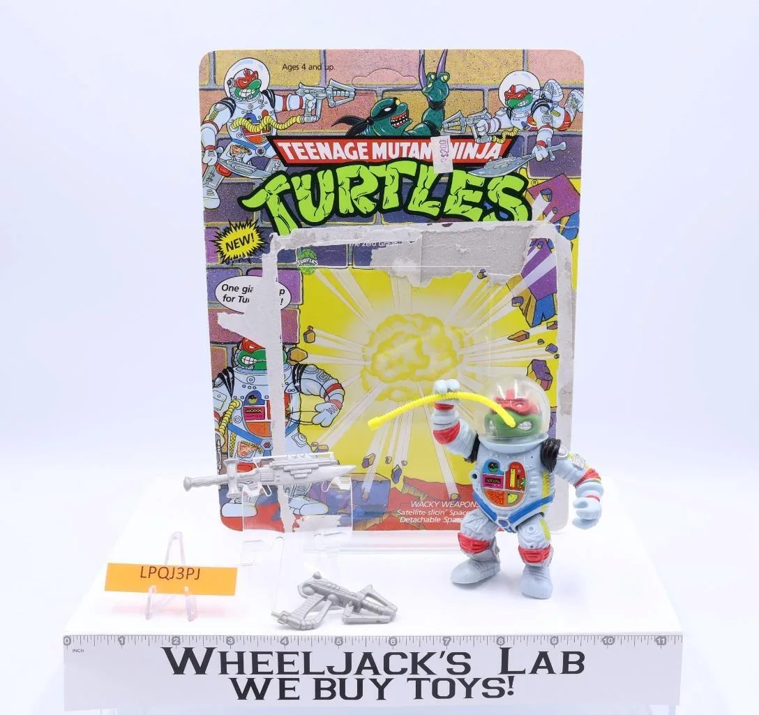 Raph Space Cadet Cardback *UNPUNCHED* 100% Complete TMNT 1990 Playmates ...