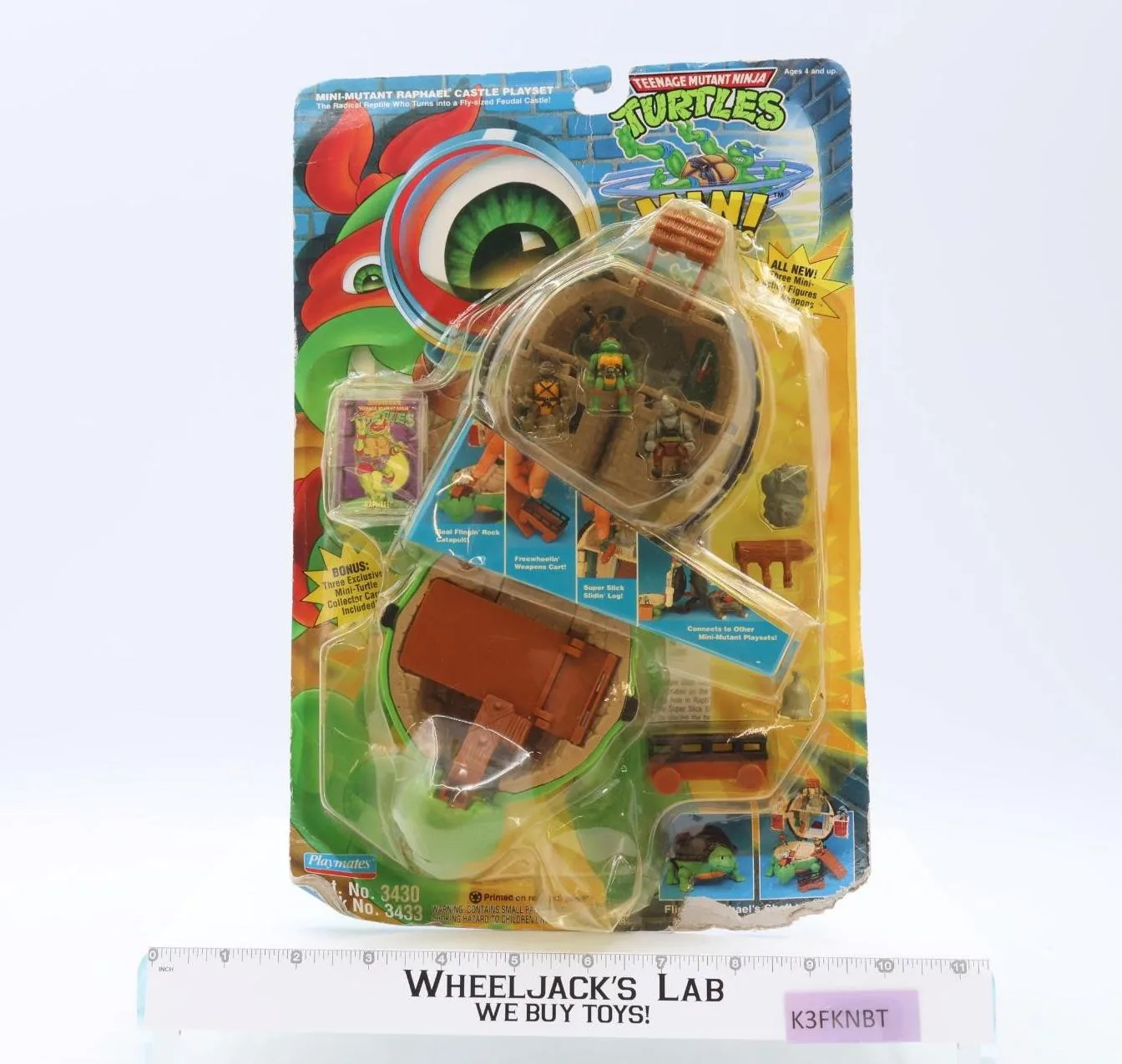 Raphael Feudal Castle Mini Mutants Playset Complete TMNT 1994 Playmates ...