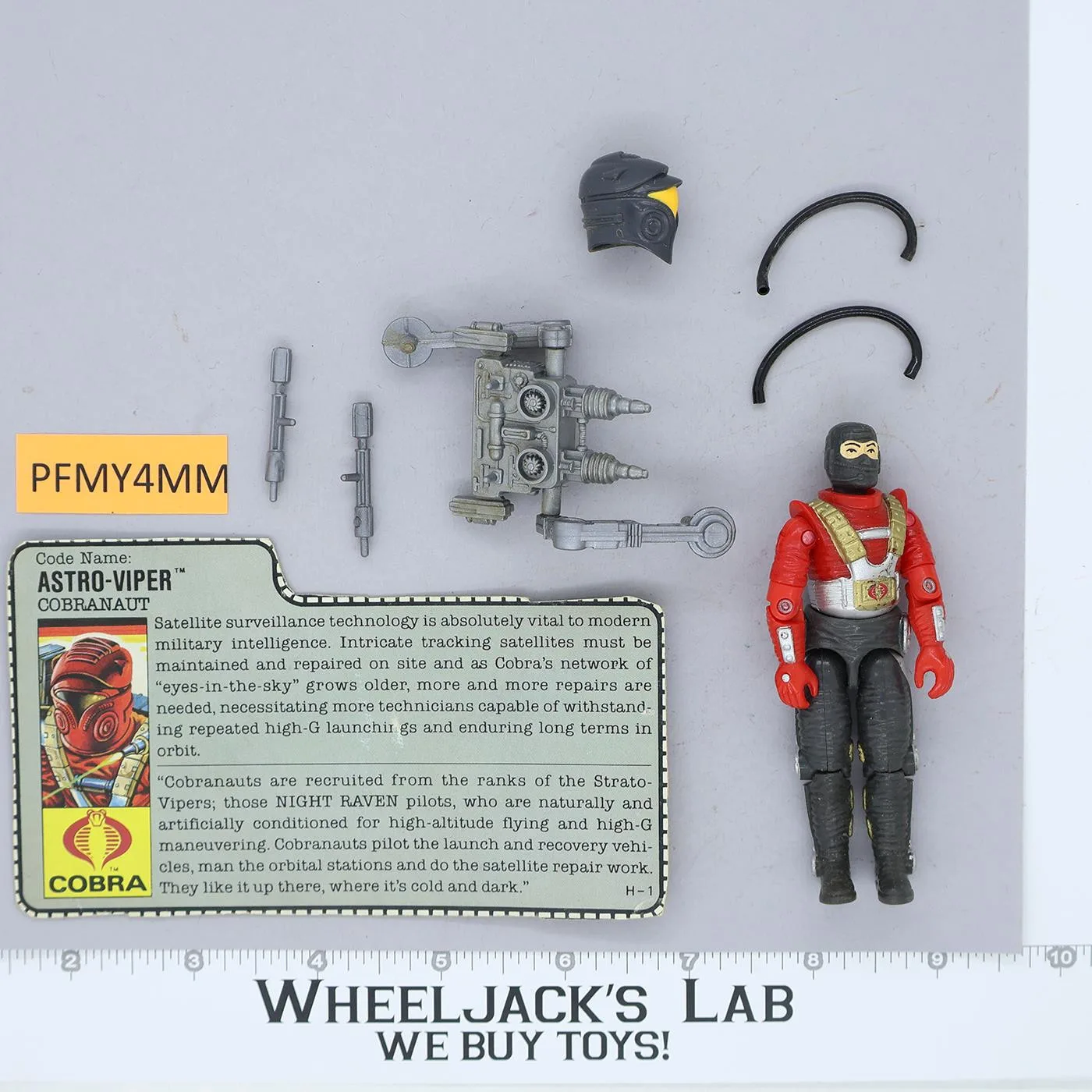 Astro Viper V1 100% Complete G.I. Joe 1988 Hasbro Vintage Action Figure ...