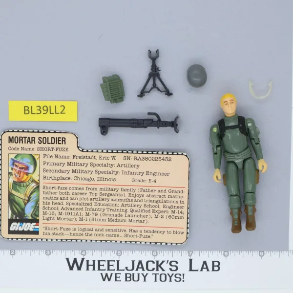 Short-Fuze V1 Straight Arms 100% Complete G.I. Joe 1982 Hasbro Vintage ...