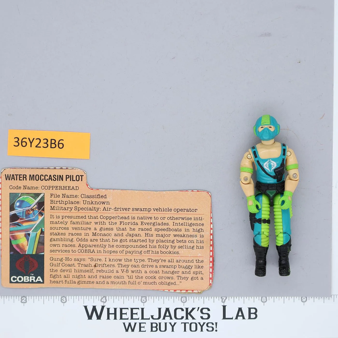 Copperhead V1 100% Complete G.I. Joe 1984 Hasbro Vintage Action Figure ...