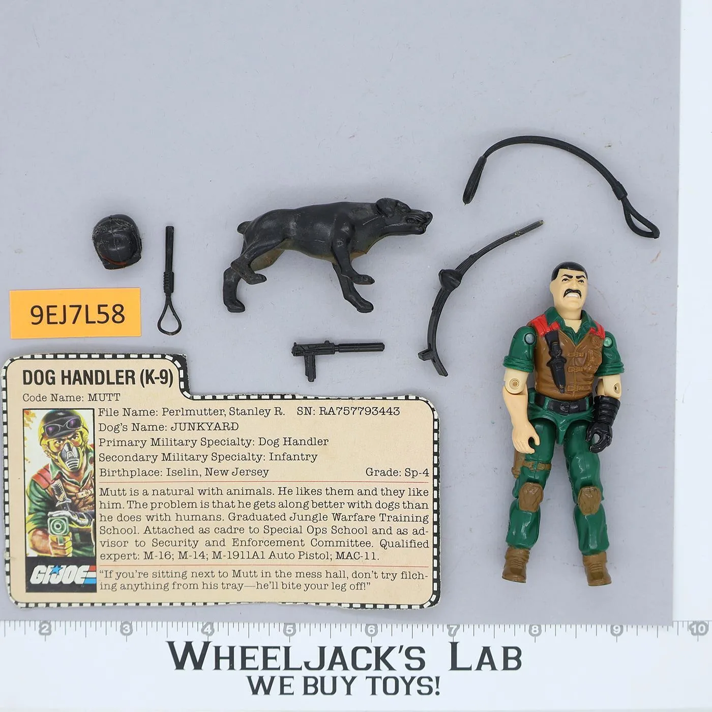 Mutt V1 100% Complete G.I. Joe 1984 Hasbro Vintage Action Figure ...