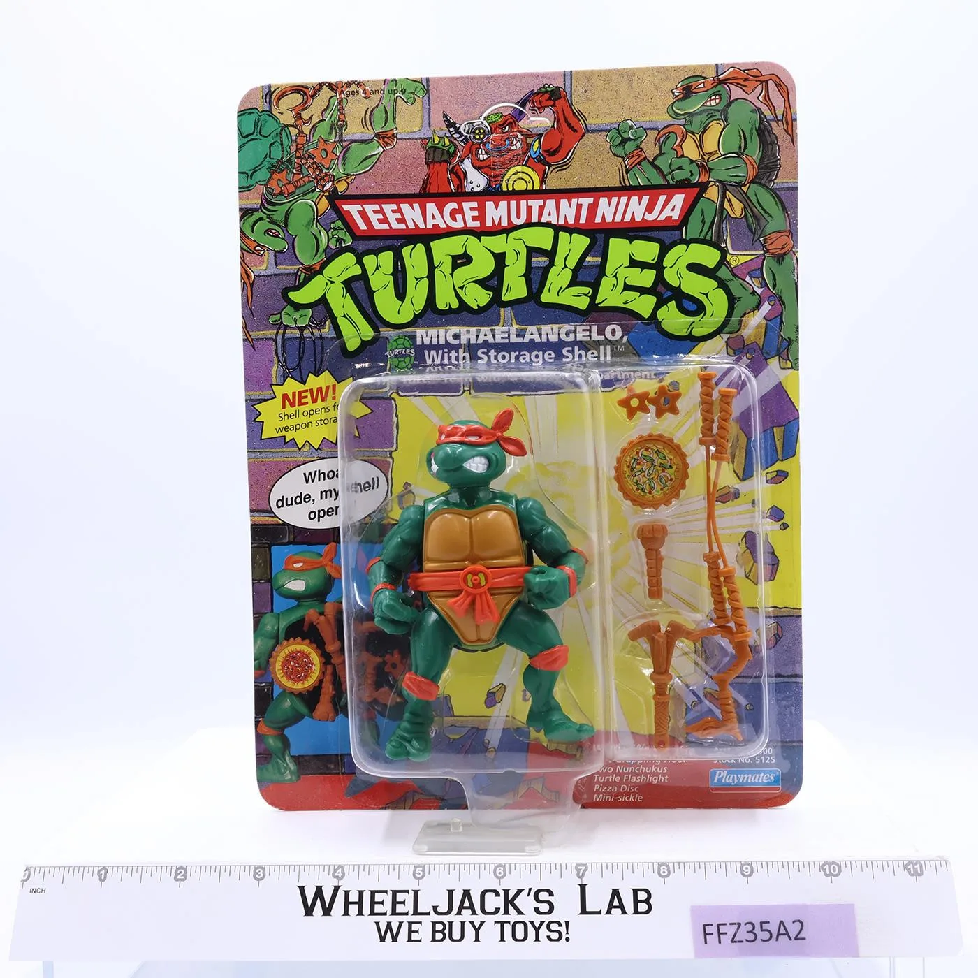 Michaelangelo Storage Shell TMNT Turtles 1991 Playmates NEW MOSC ...