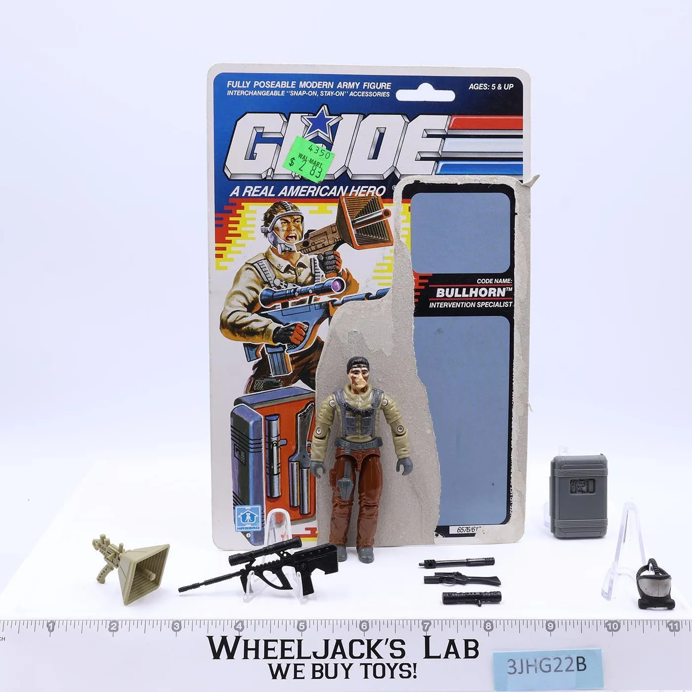 Bullhorn V1 100% Complete W/34 Cardback 1990 G.I. Joe Vintage Hasbro ...