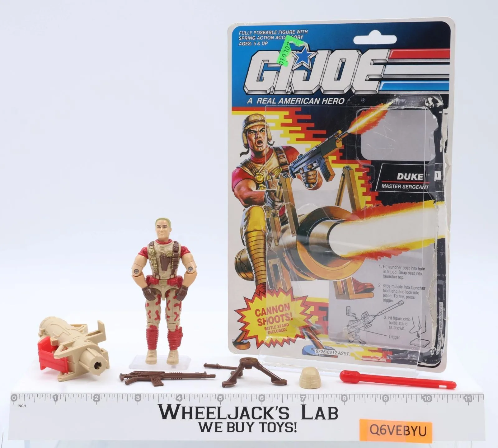 Duke First Sergeant V3 100% Complete W/ Cardback G.I. Joe 1991 Hasbro ...