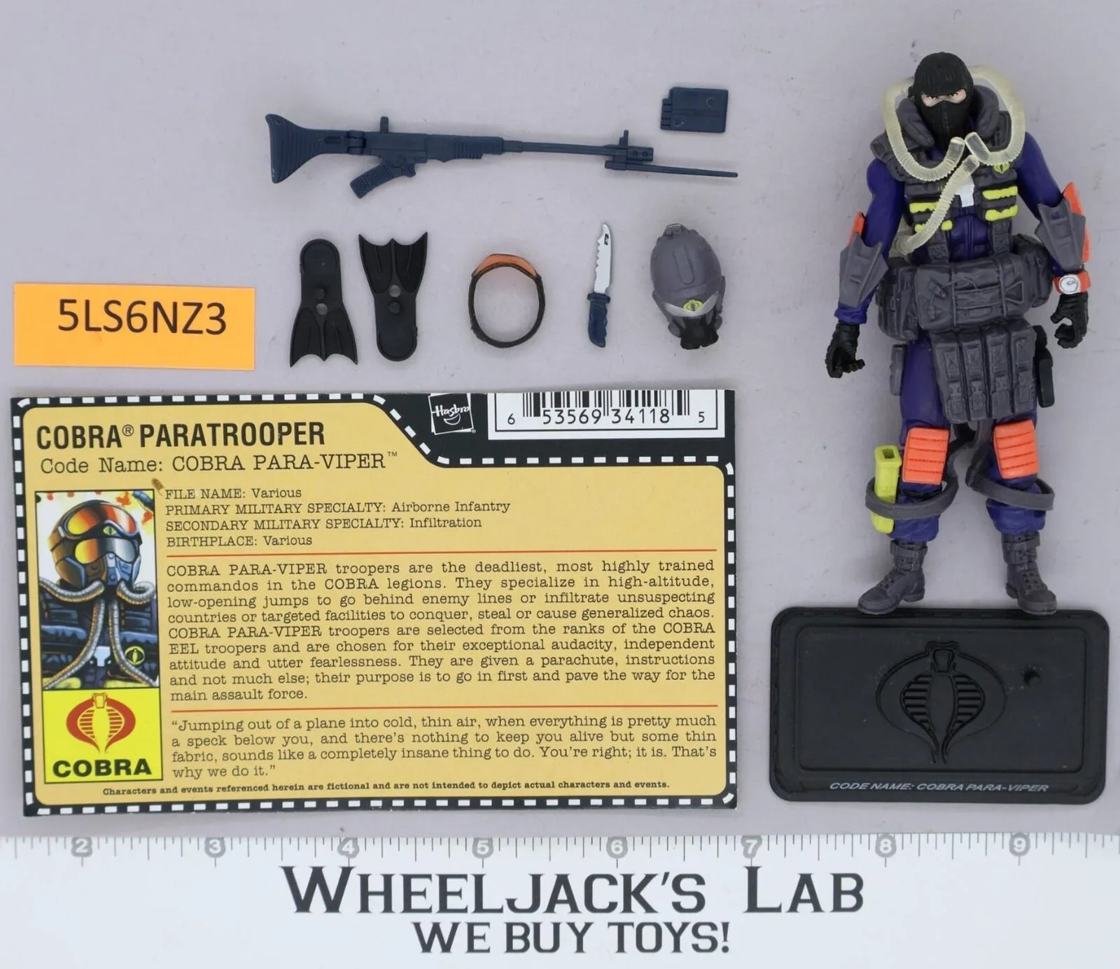 Cobra Para-Viper V1 G.I. Joe 2008 Hasbro Action Figure - Wheeljack's Lab