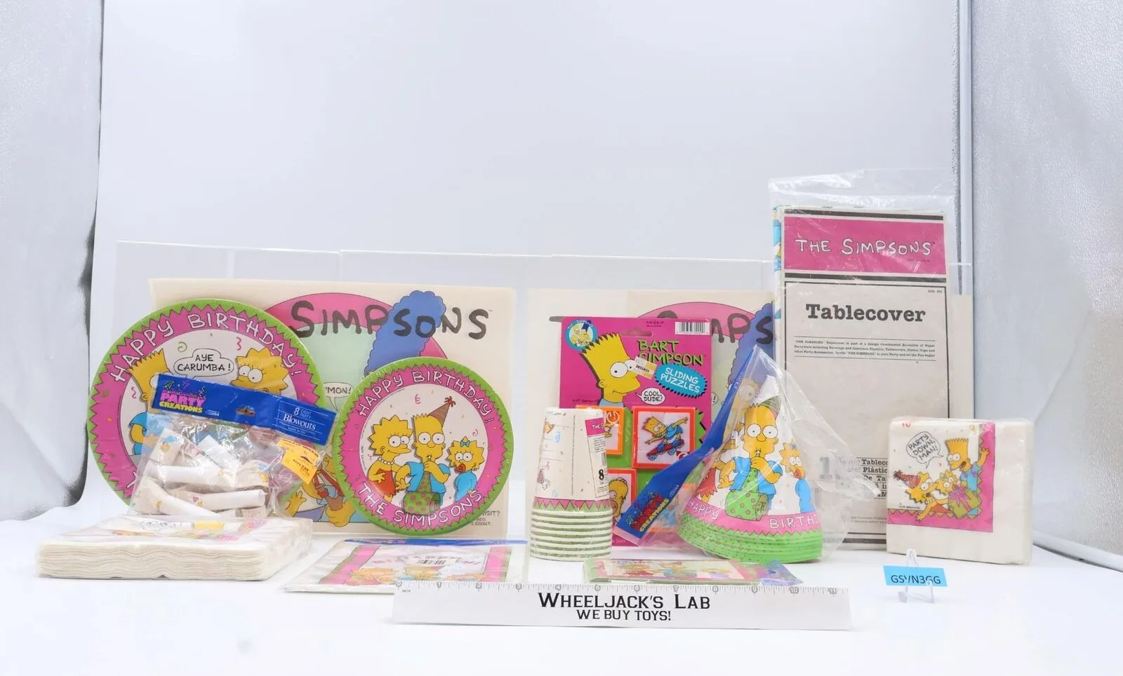 Lot of The Simpsons Party Supplies Plates Cups Napkins Invites NEW ...