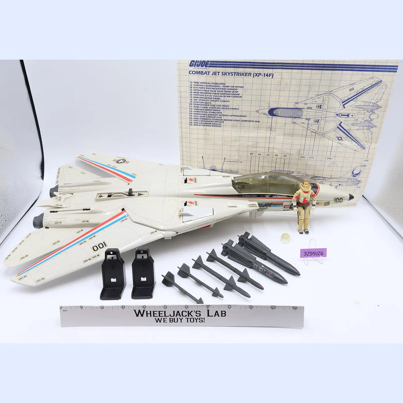 Skystriker XP-14F Combat Jet W/ Ace G.I. Joe 1983 Hasbro Action Figure ...