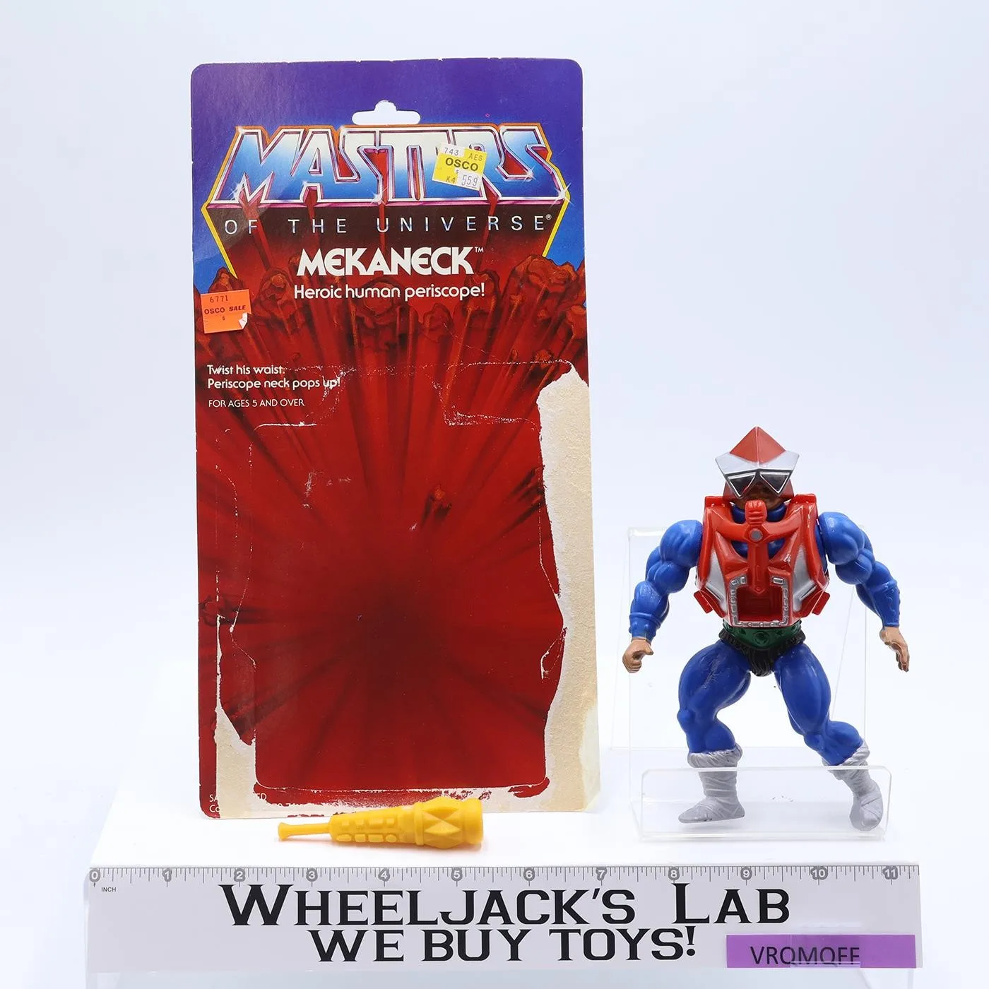 Mekaneck W/12 Cardback 100% Complete He-Man Masters of the Universe ...
