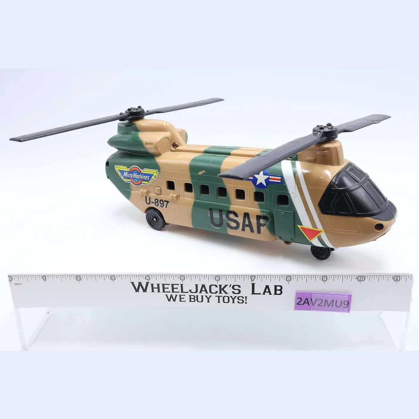 Military Chinook U-897 USAF Transport Chopper Helicopter Galoob Micro ...