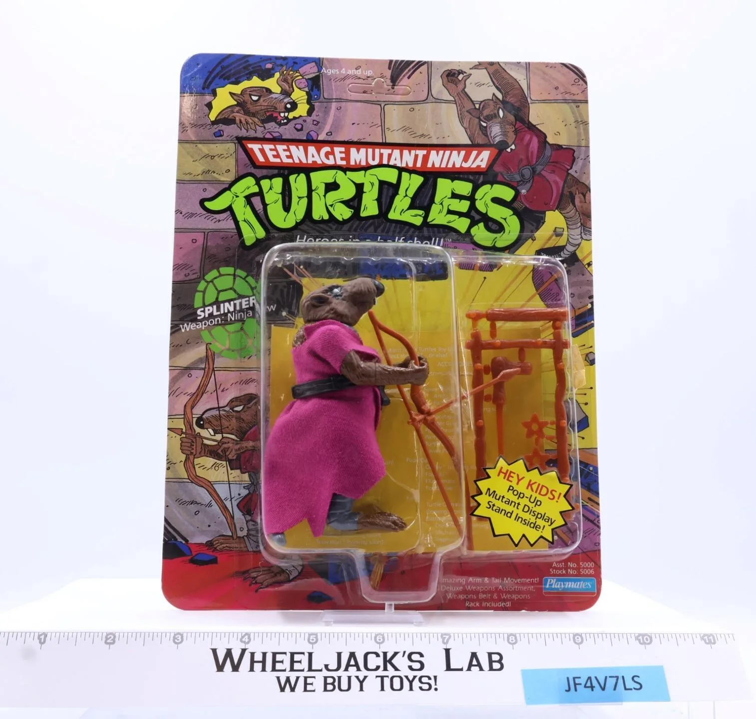 Splinter PO-UP DISPLAY TMNT 1988 Playmates NEW MOSC SEALED - Wheeljack ...