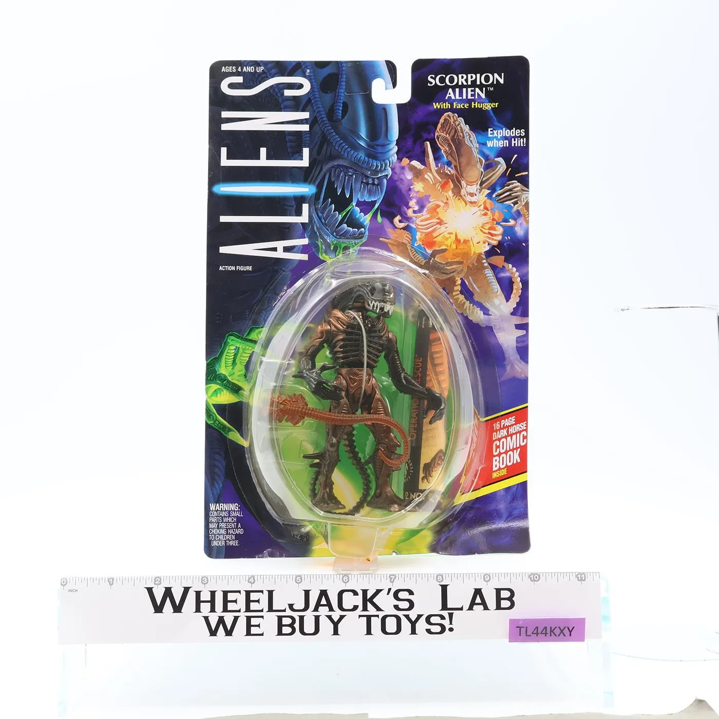 Scorpion Alien W/Face Hugger & Comic Book Aliens 1992 Kenner Action ...