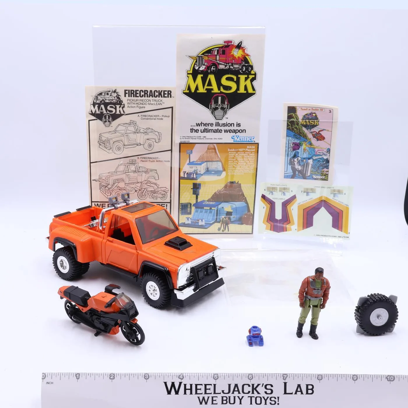 Firecracker W/Hondo MacLean 100% Complete MASK M.A.S.K. 1985 UNUSED ...