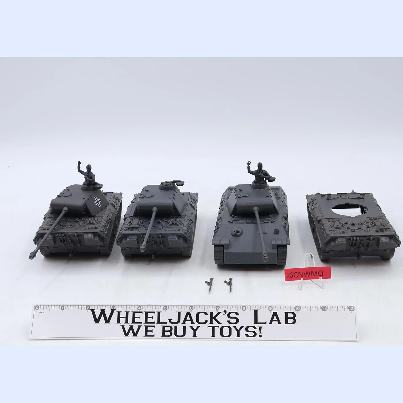 Lot of 4 Gray German Panzer Tanks WWII Plastic Toy Soldiers CTS 7.5 ...