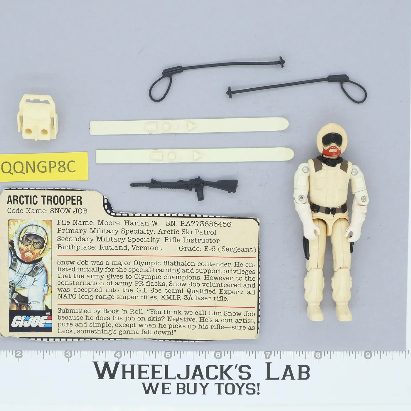 Snow Job V1 100% Complete G.I. Joe 1983 Hasbro Vintage Action Figure ...