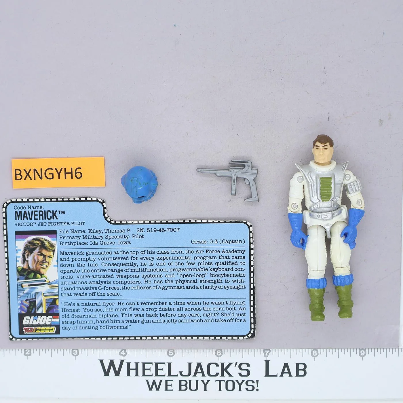 Maverick V1 100% Complete G.I. Joe 1987 Hasbro Vintage Action Figure ...