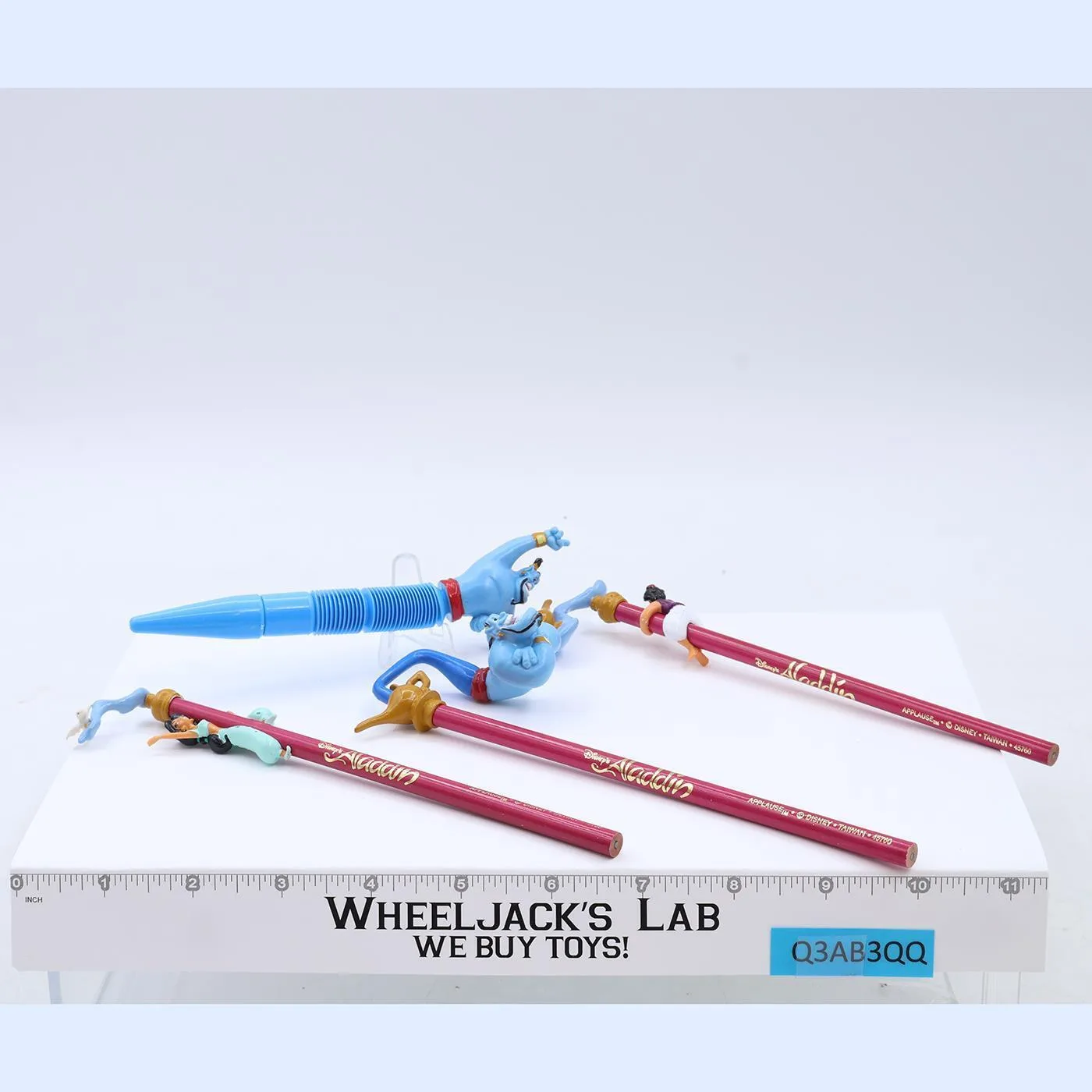 Lot of 3 Aladdin Pencils + 1 Bendy Pen Disney Applause NEW - Wheeljack ...
