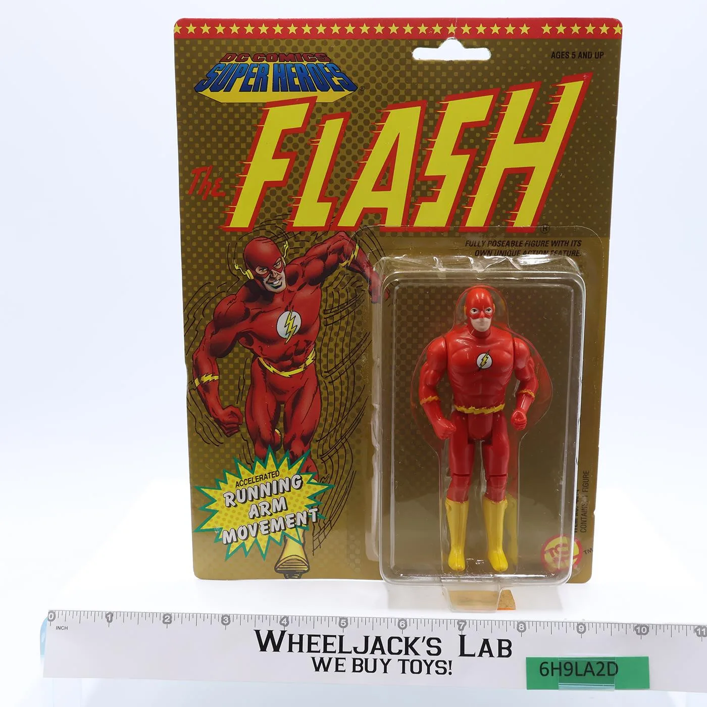 The Flash Running Arm Movement Super Heroes DC Comics Toy Biz 1990 MOSC ...