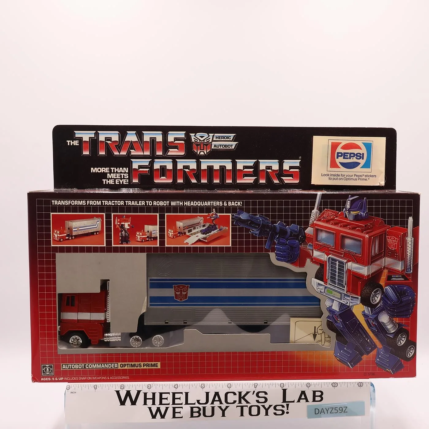 Pepsi Optimus Prime W/BOX & INSERT Complete G1 Transformers NEW UNUSED ...