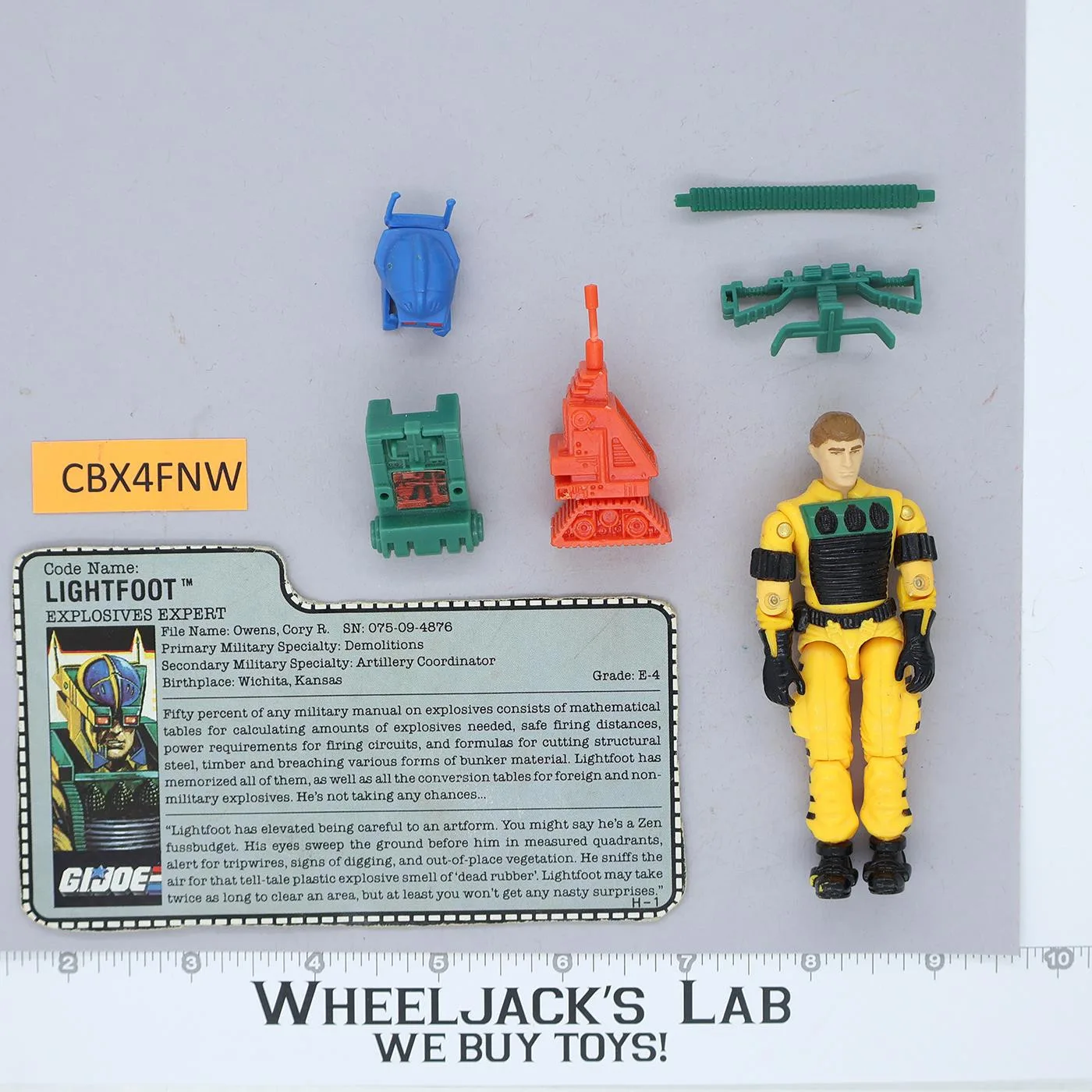 Lightfoot V1 100% Complete G.I. Joe 1988 Hasbro Vintage Action Figure ...