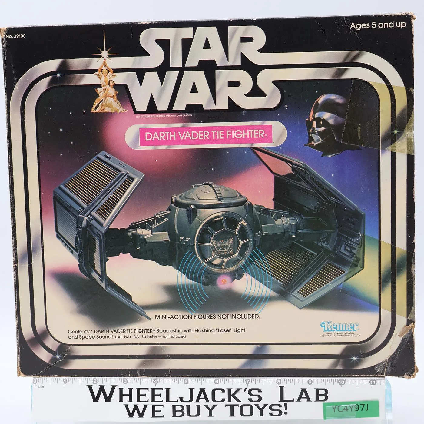 Darth Vader Tie Fighter Complete NEW UNUSED STICKERS W/Box+Insert Star ...