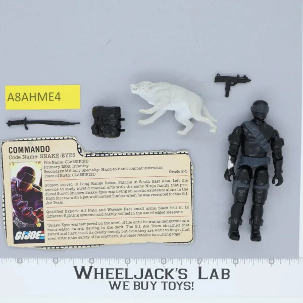 Snake Eyes & Timber V2 100% Complete G.I. Joe 1985 Hasbro Vintage ...