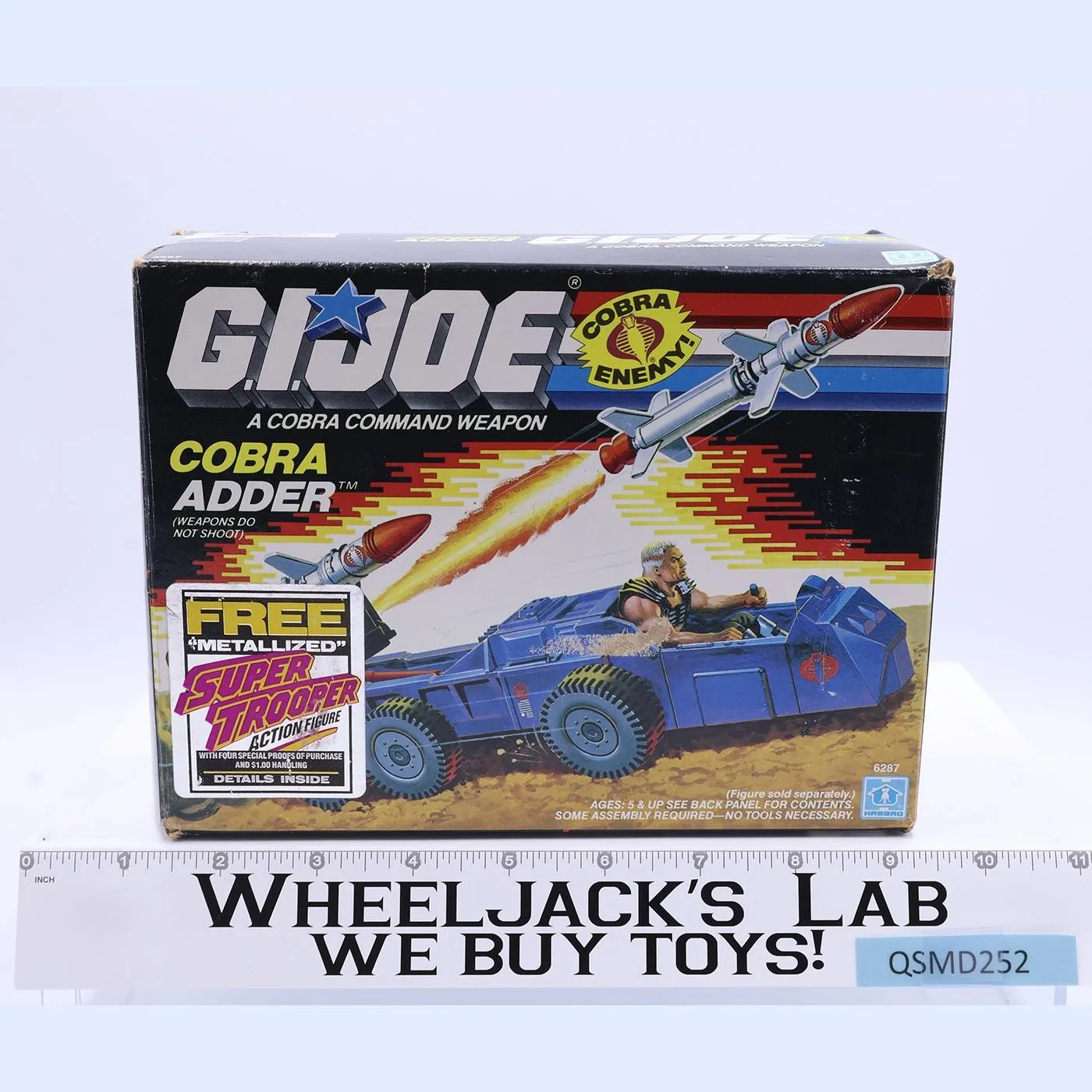 Cobra Adder 100% Complete W/ Box GI Joe 1987 Hasbro Vintage Vehicle ...