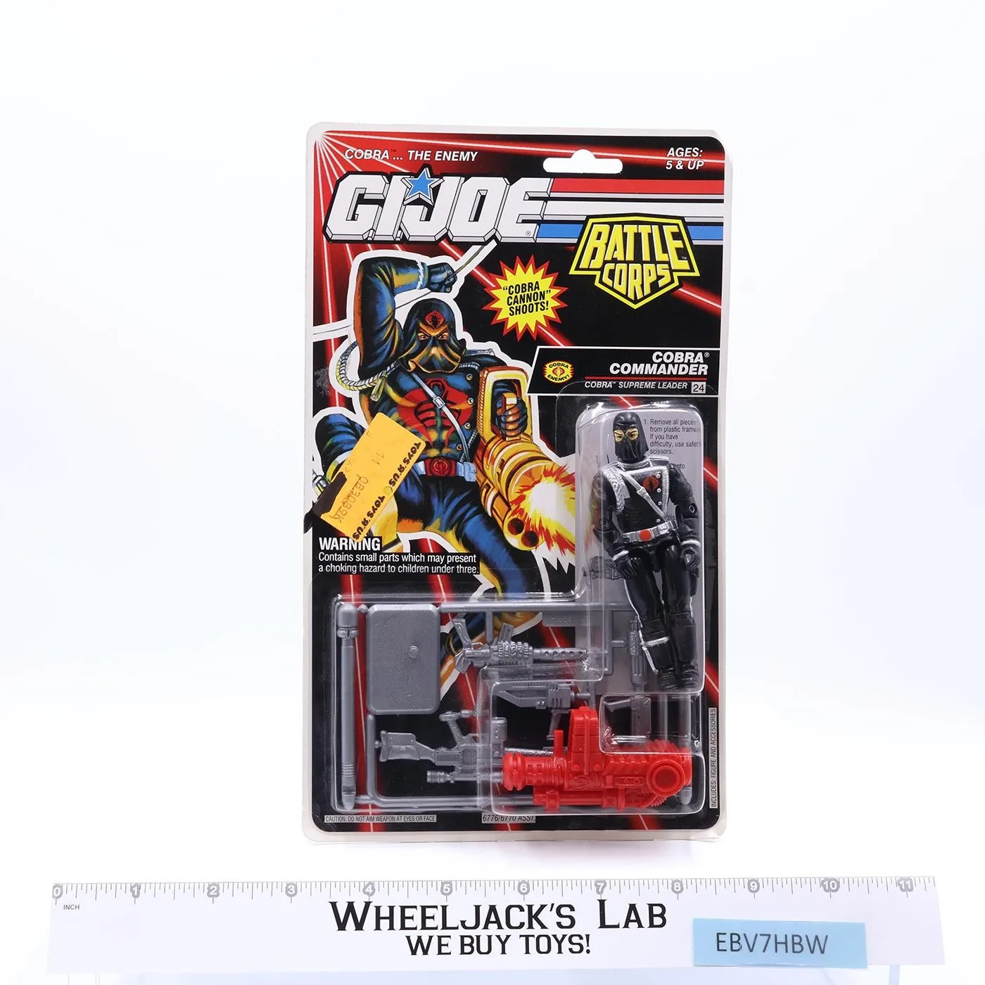 Cobra Commander Cobra 18 Back GI Joe Battle Corps 1991 Hasbro Figure MOSC - Wheeljack's Lab