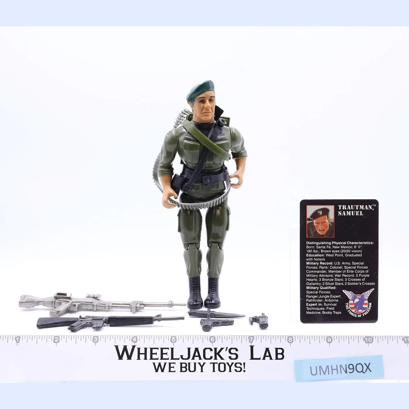 Colonel Trautman 100% Complete Rambo 1985 Coleco Vintage Action Figure ...