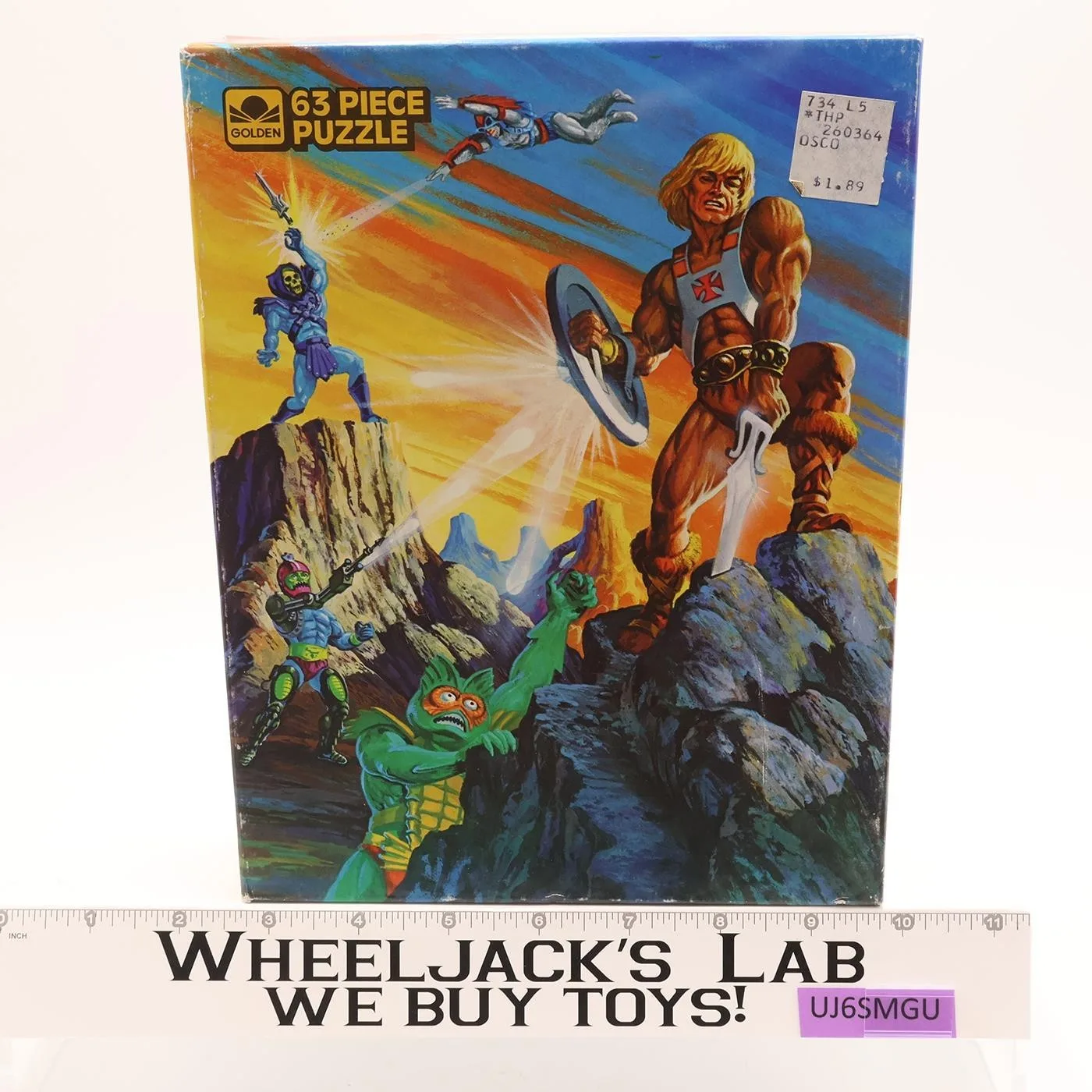 He-Man 63 Piece Jigsaw Puzzle Master of the Universe MOTU 1983 Mattel ...