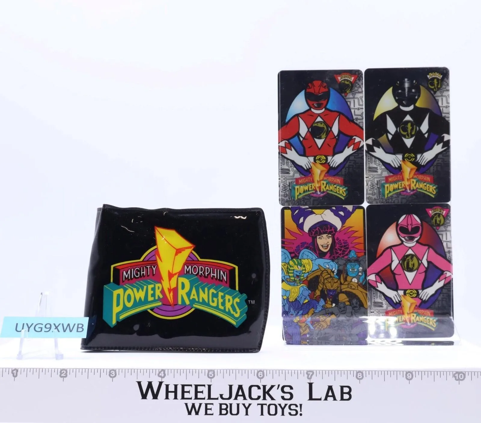 Black Bifold Wallet W/ Character Cards Mighty Morphin Power Rangers ...