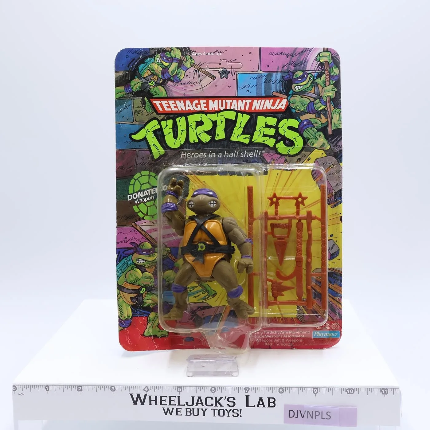 Donatello Teenage Mutant Ninja Turtles 10 Back 1988 Playmates NEW ...