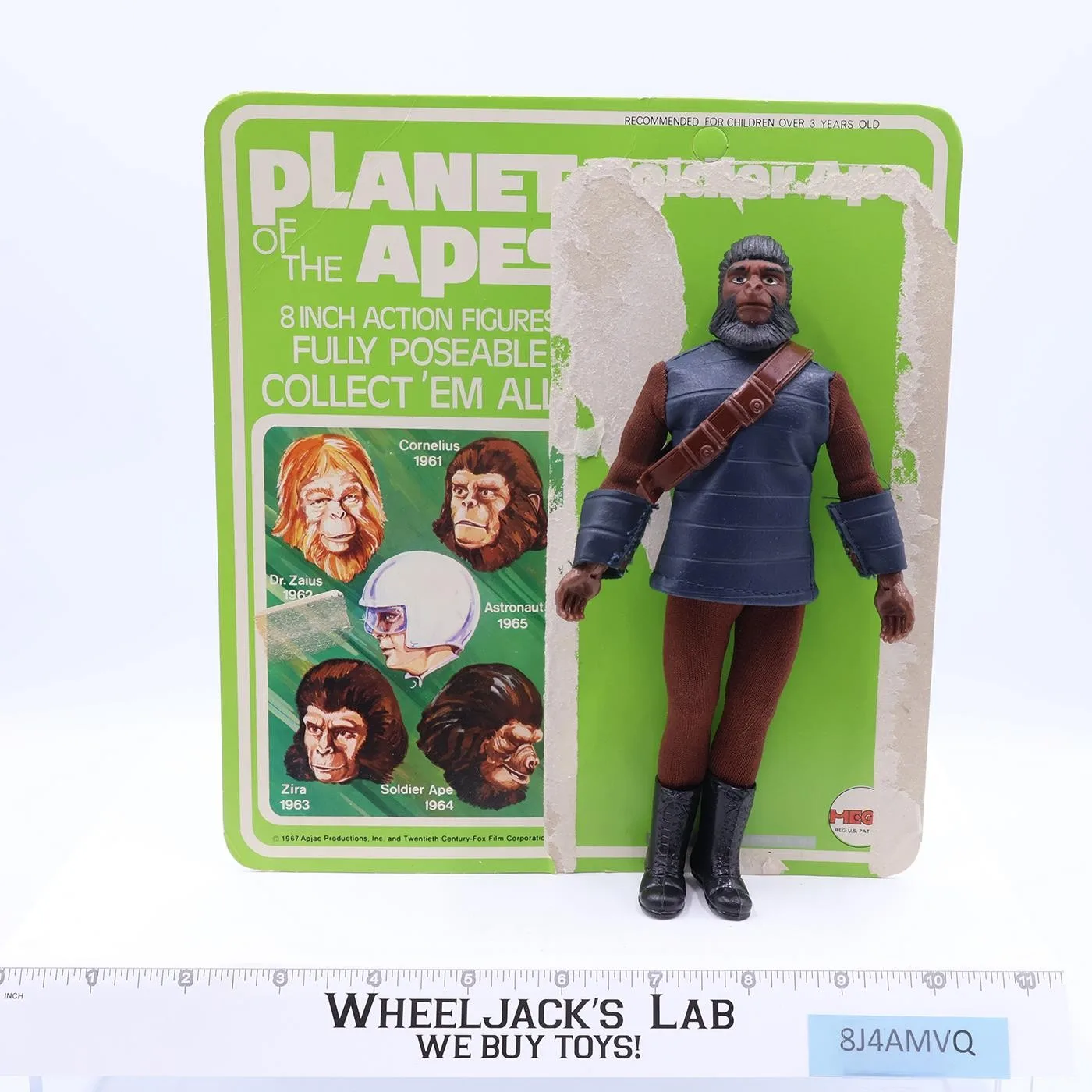 Soldier Ape Planet of the Apes Type 2 Blue 1974 Mego 8" Vintage Figure ...