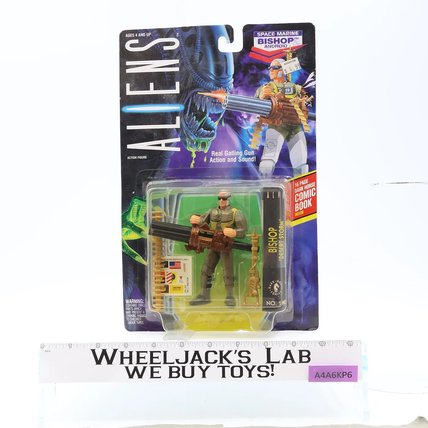 Space Marine Bishop Android W/Comic Book Aliens 1992 Kenner Figure NEW ...