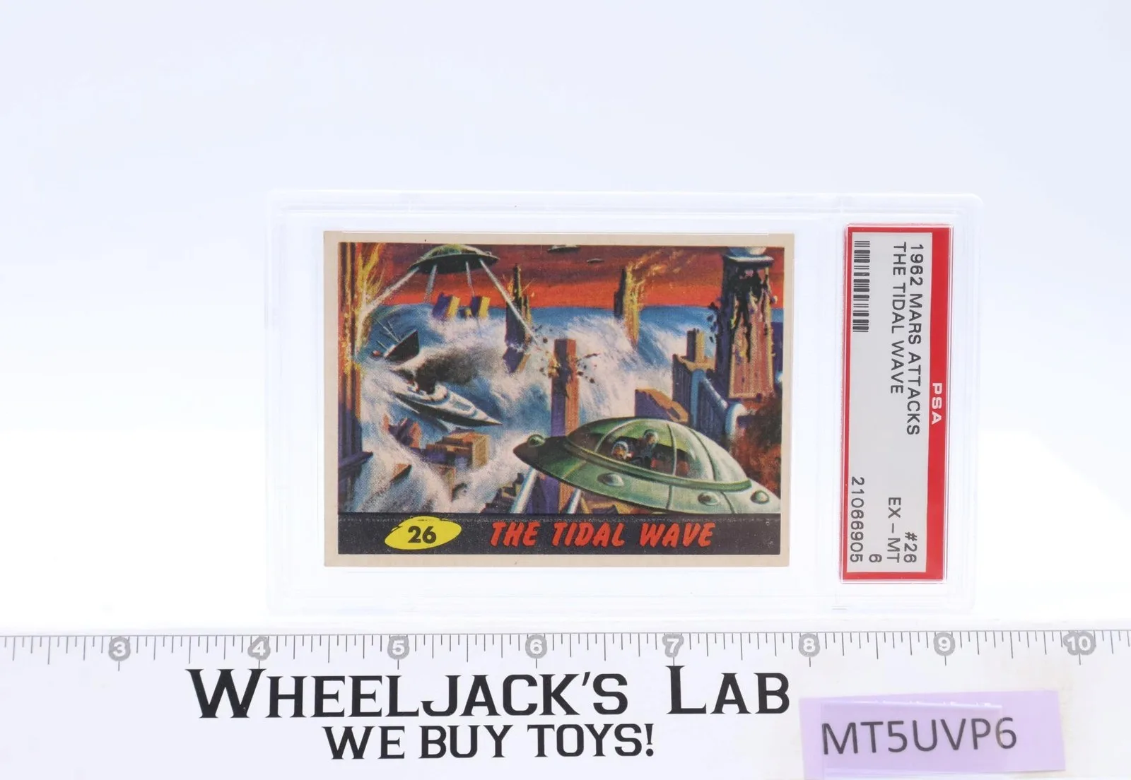 The Tidal Wave #26 PSA GRADED 6 Mars Attacks 1962 Bubbles Trading Card ...