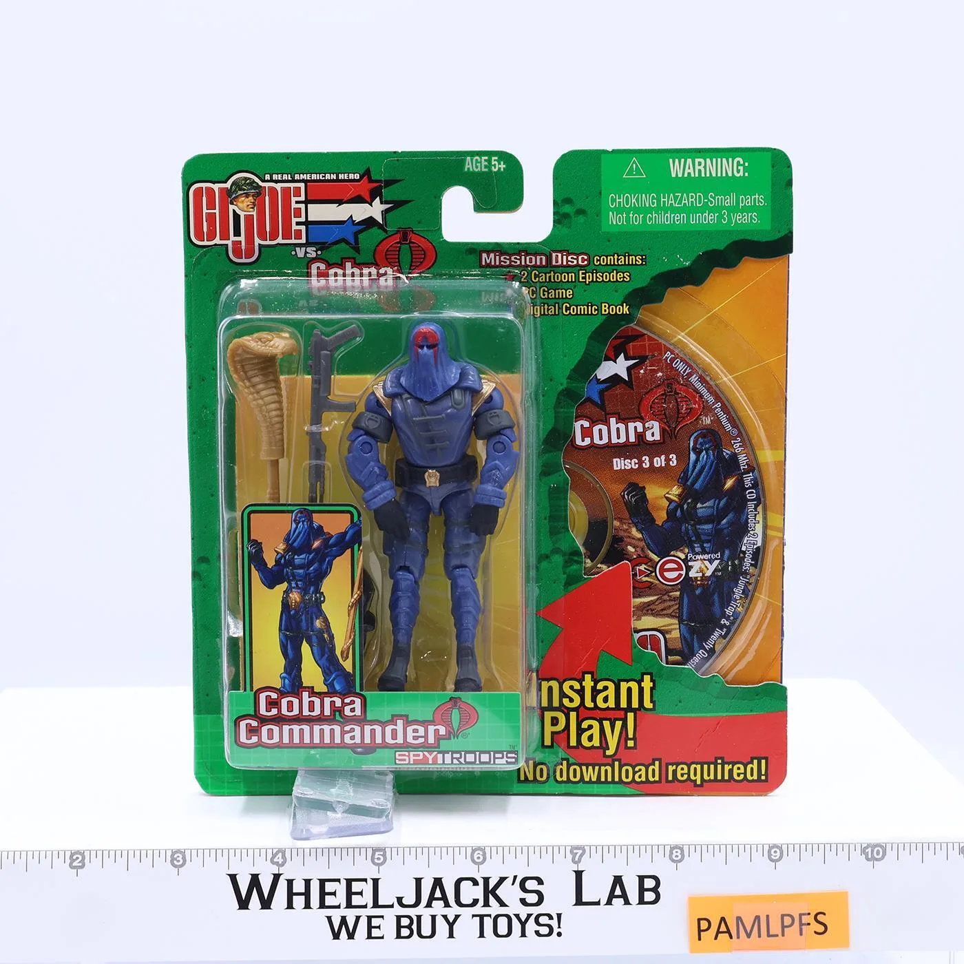 Cobra Commander GI Joe Vs Cobra 2003 Hasbro Spy Troops w/ CD-ROM NEW MOSC SEALED - Wheeljack's Lab