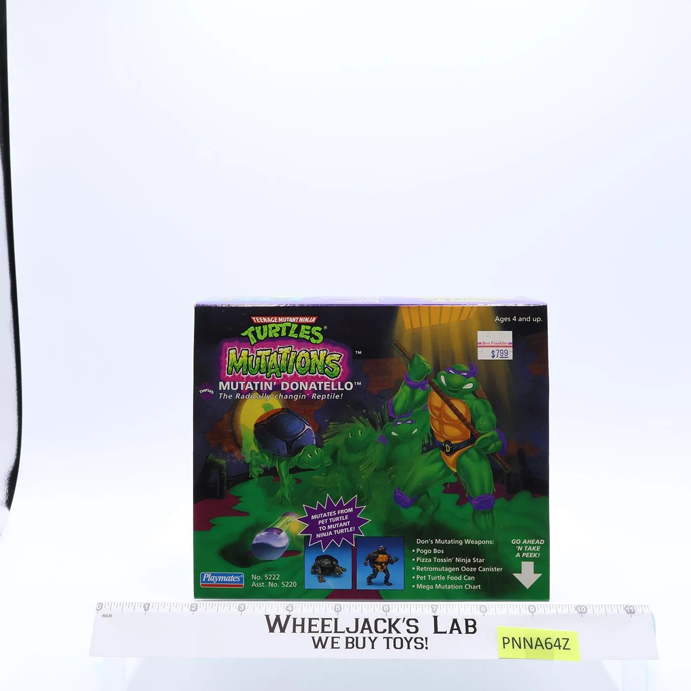 Mutatin' Donatello TMNT Mutations 1992 Playmates Action Figure NEW MISB ...