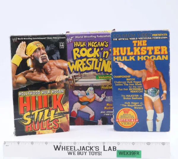Lot of 3 VHS Tapes The Hulkster Hollywood Hogan Rock n Wrestling ...